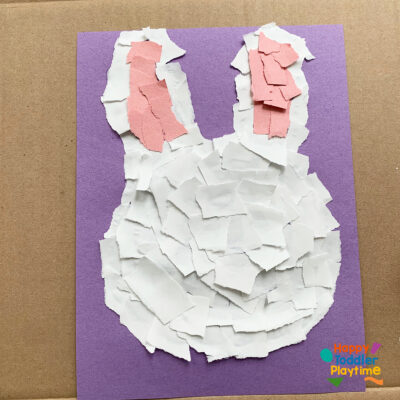 Torn Paper Easter Bunny Craft - Happy Toddler Playtime