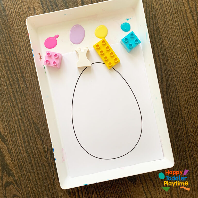 LEGO Printed Easter Egg Craft for Kids - Happy Toddler Playtime