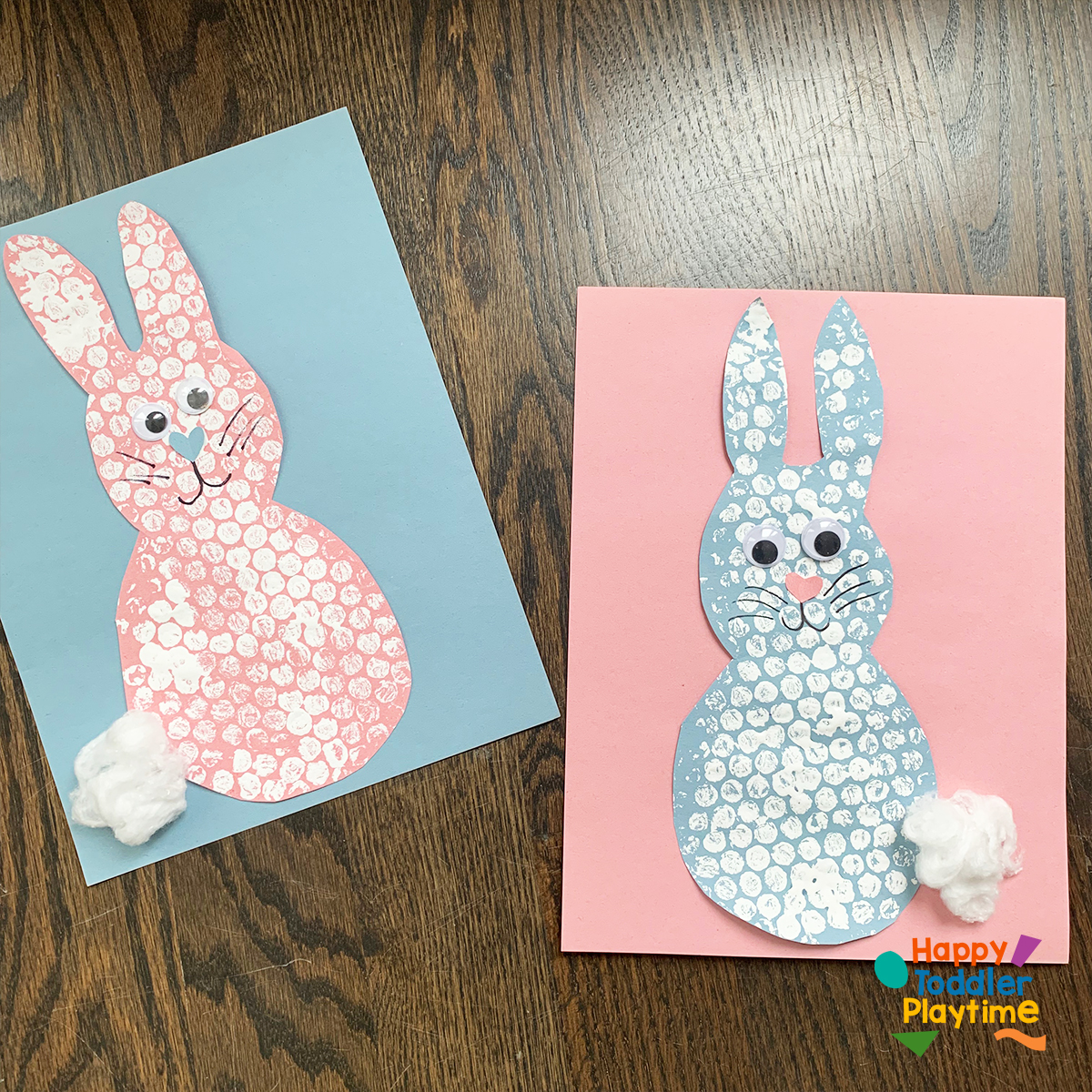 Bubble Wrap Easter Bunny Craft - Happy Toddler Playtime
