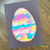 Scrape Painted Easter Egg Craft with free egg template - Happy Toddler ...