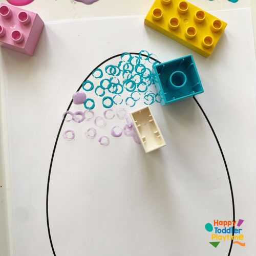 LEGO Printed Easter Egg Craft for Kids - Happy Toddler Playtime