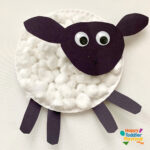 Pop-Up Paper Plate Sheep Craft - Happy Toddler Playtime