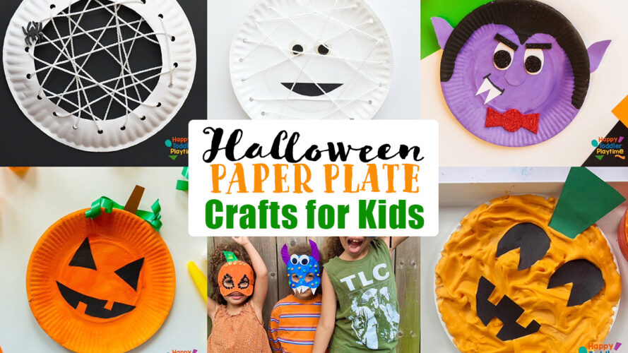 Halloween Paper Plate Crafts for Kids - Happy Toddler Playtime