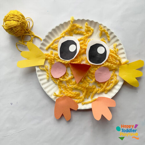 Paper Plate Chick Craft - Happy Toddler Playtime