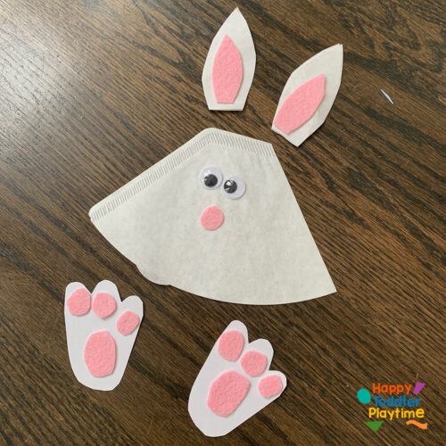 Coffee Filter Easter Bunny Craft - Happy Toddler Playtime