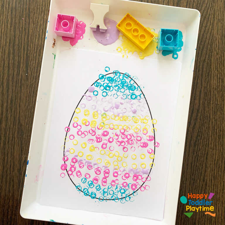 LEGO Printed Easter Egg Craft for Kids - Happy Toddler Playtime