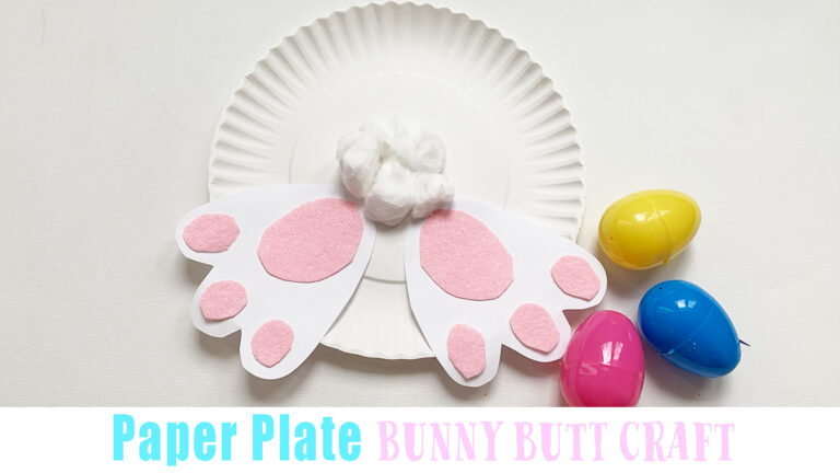 Paper Plate Easter Bunny Butt Craft - Happy Toddler Playtime