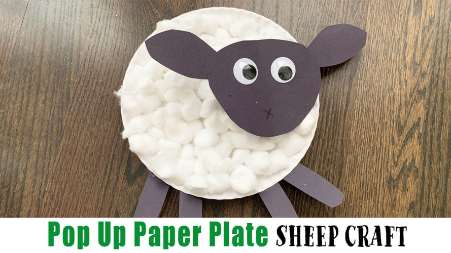 Pop-Up Paper Plate Sheep Craft - Happy Toddler Playtime