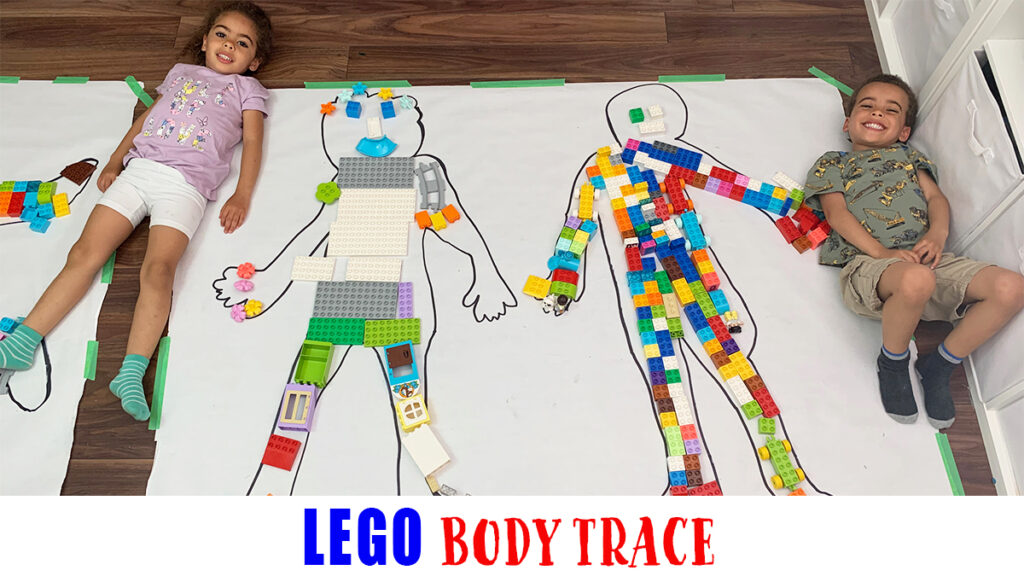 LEGO Body Trace Activity for Kids - Happy Toddler Playtime