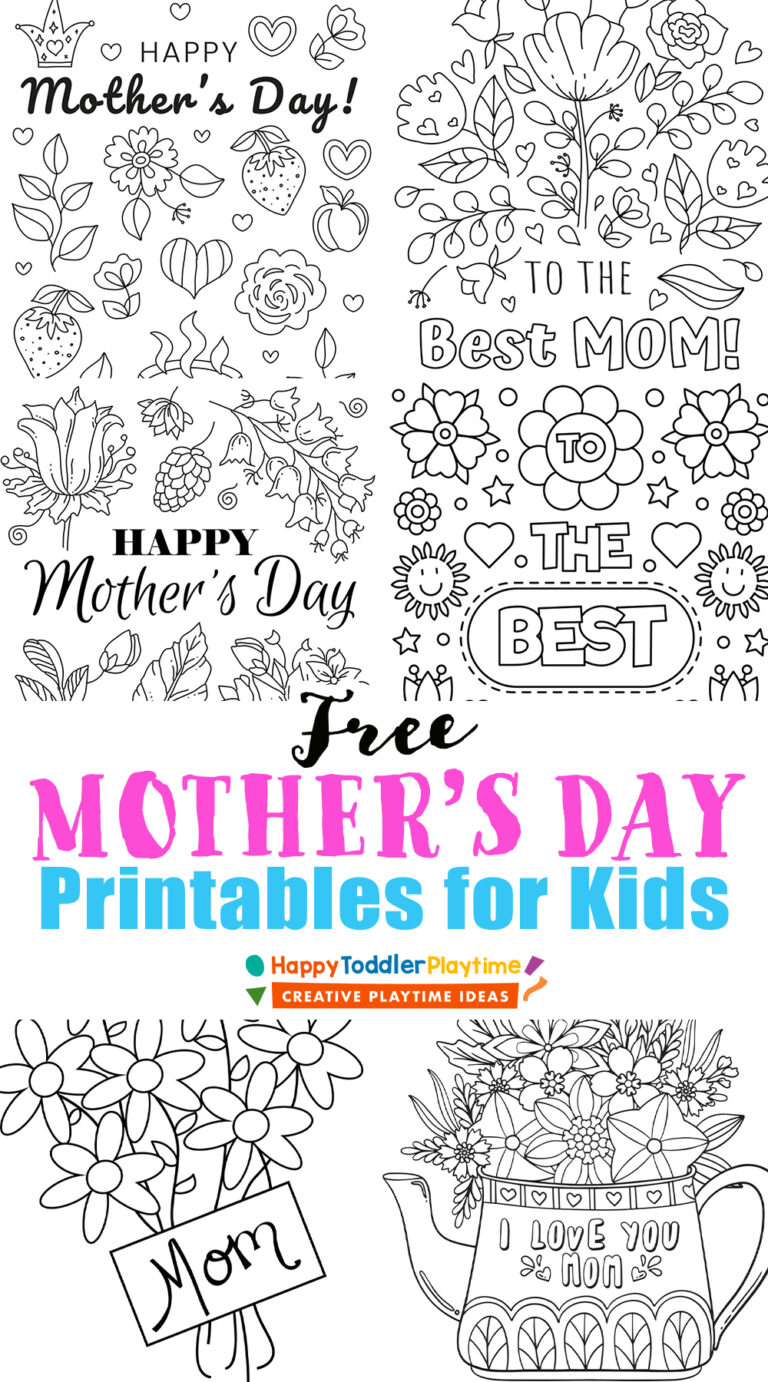 Free Mother's Day Coloring Pages (Printables) for Kids - Happy Toddler ...