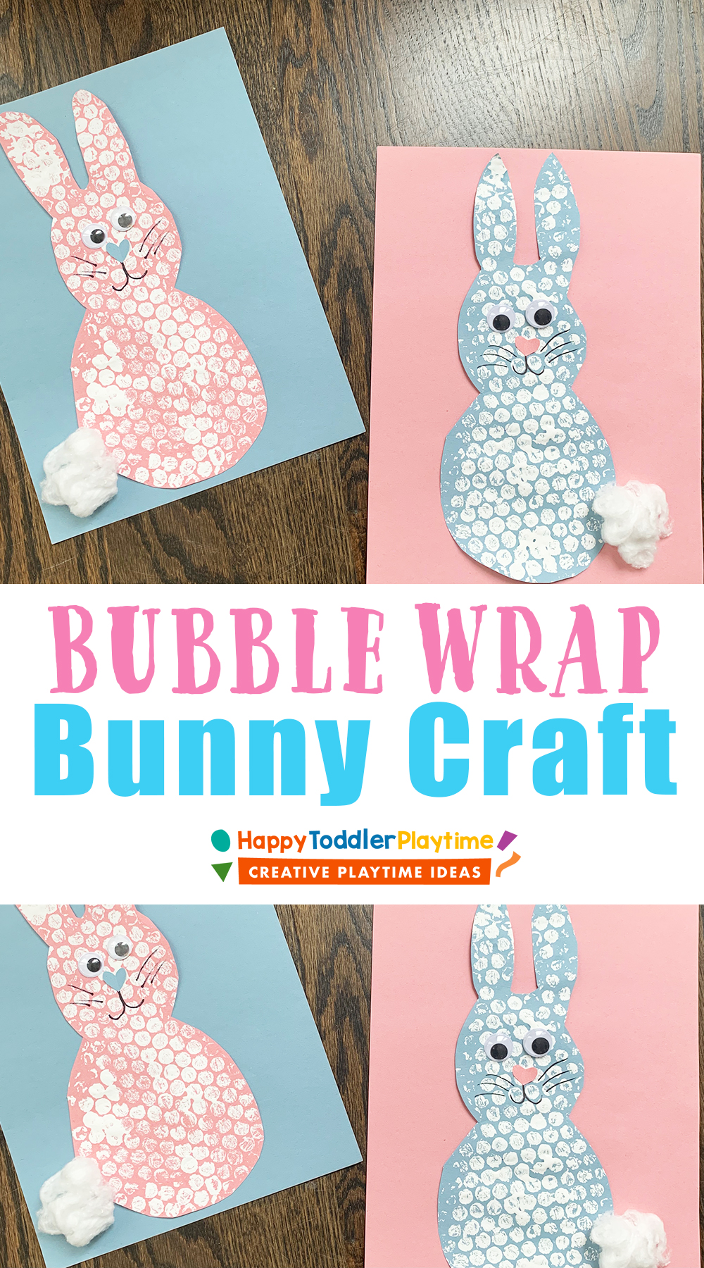Bubble Wrap Easter Bunny Craft - Happy Toddler Playtime