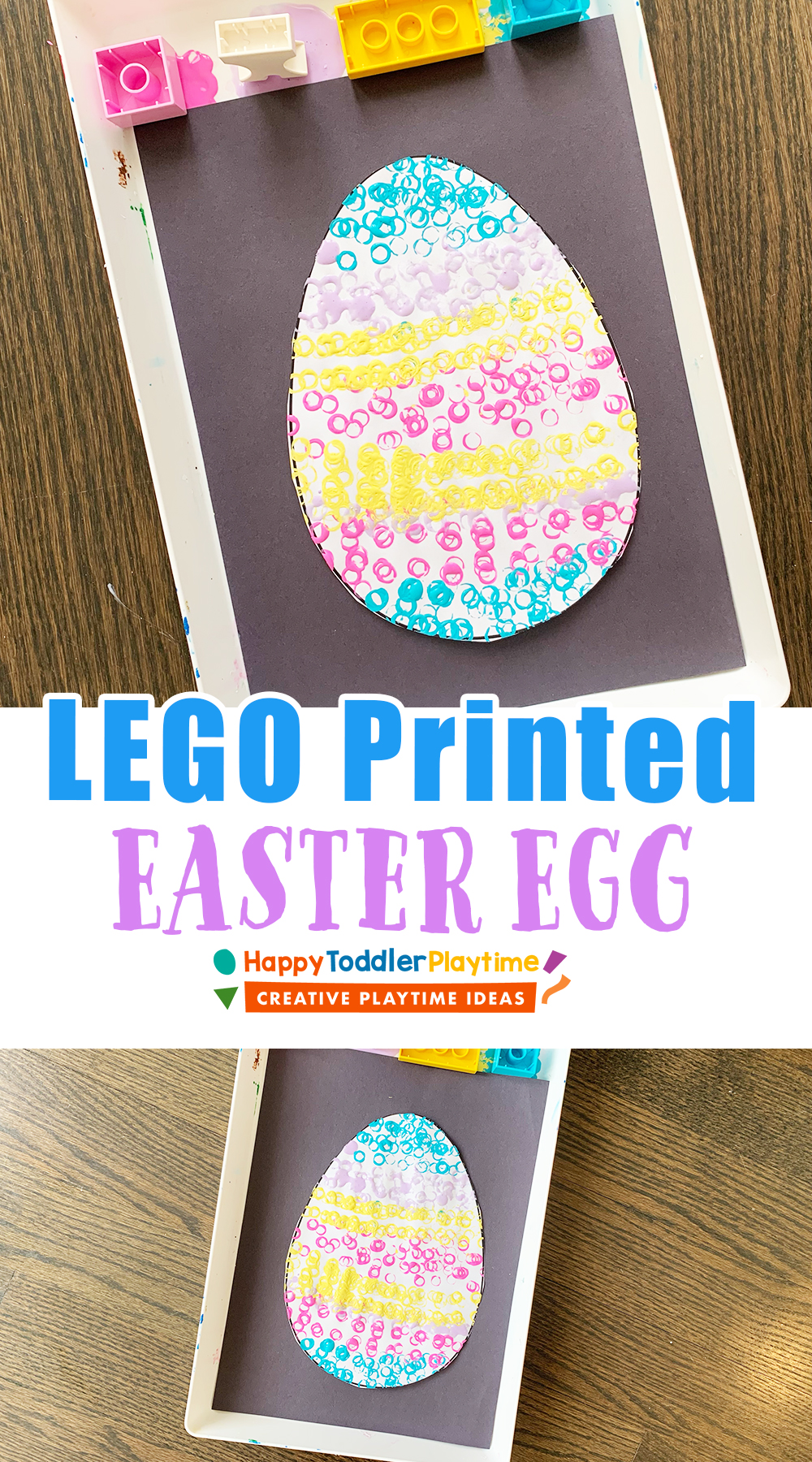 LEGO Printed Easter Egg Craft for Kids - Happy Toddler Playtime