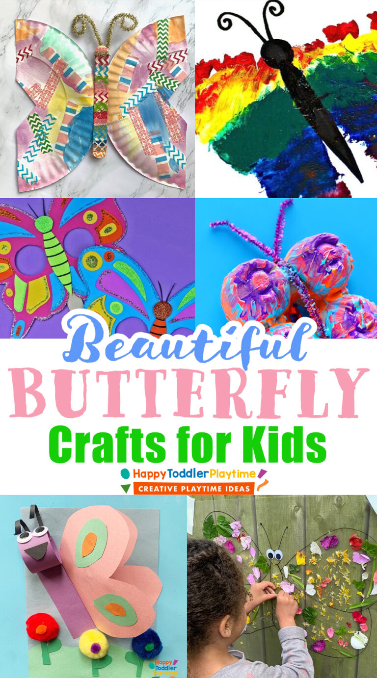 Beautiful Butterfly Crafts for Kids - Happy Toddler Playtime
