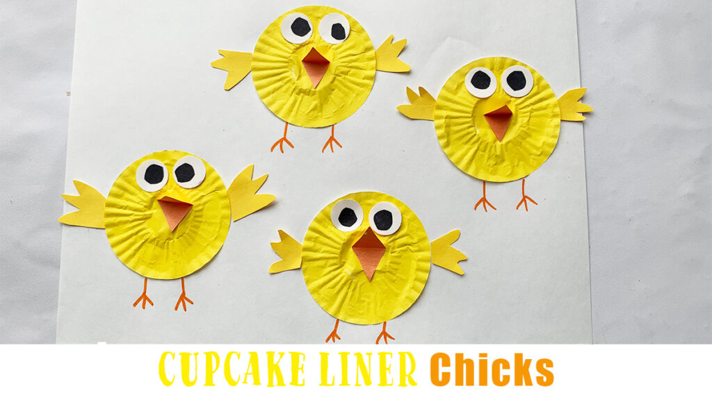 Easy Cupcake Liner Chicks Craft - Happy Toddler Playtime