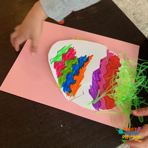 Torn Paper Hatching Easter Chick Craft - Happy Toddler Playtime