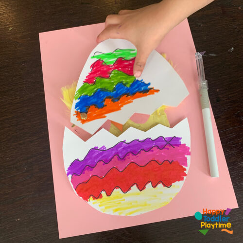 Torn Paper Hatching Easter Chick Craft - Happy Toddler Playtime