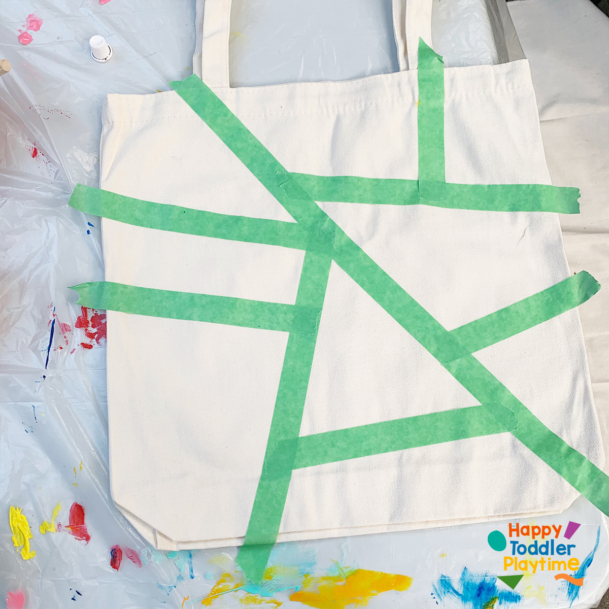 Painted Canvas Bag Craft for Kids - Happy Toddler Playtime