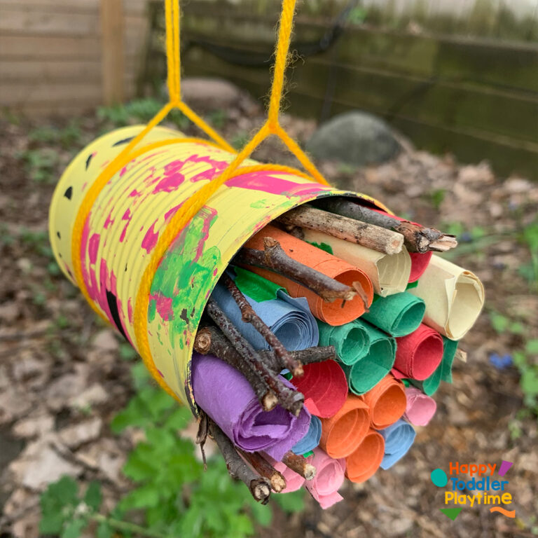 Make A Bee Hotel with Kids - Happy Toddler Playtime