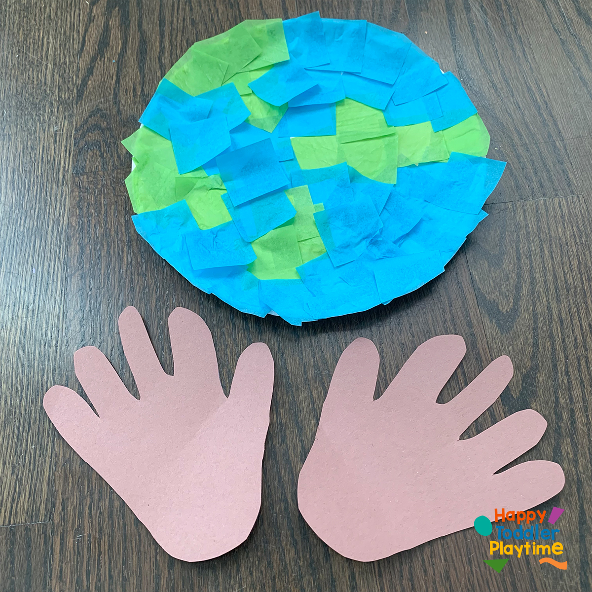 Earth Day Name Craft for Preschoolers - Happy Toddler Playtime