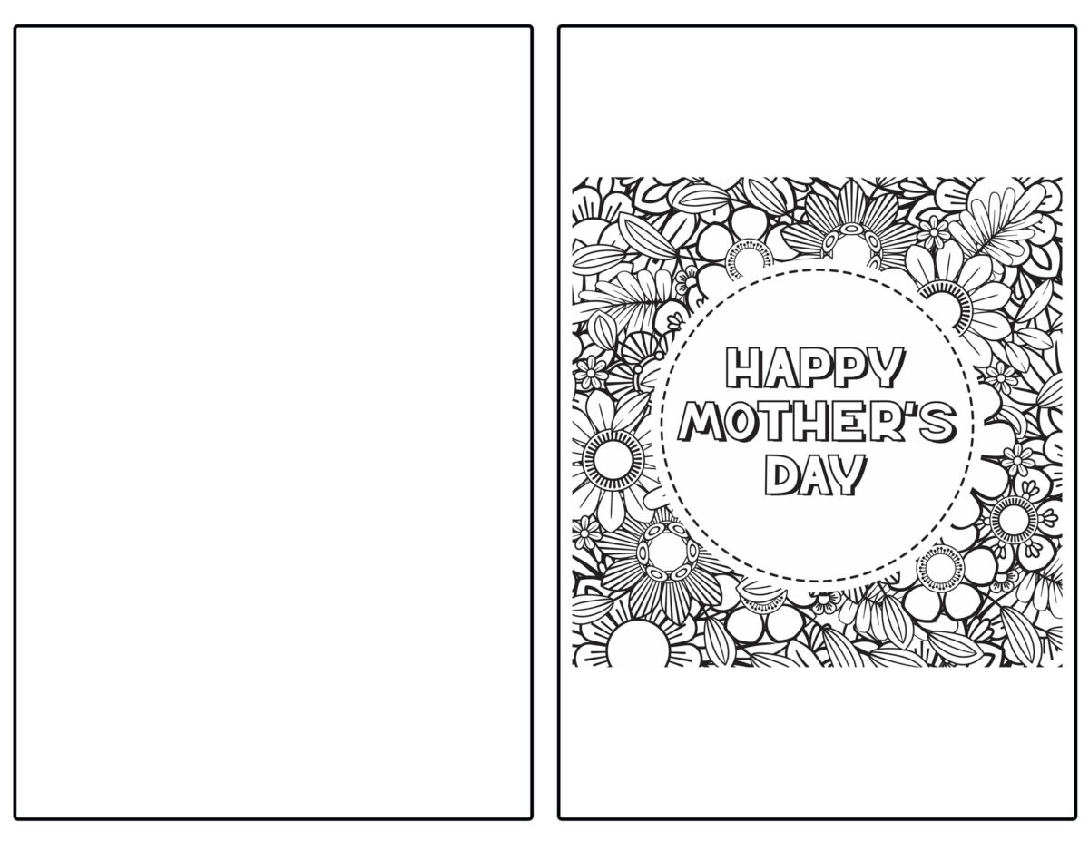 Free Printable Mother's Day Cards To Color and More For Kids - Happy ...