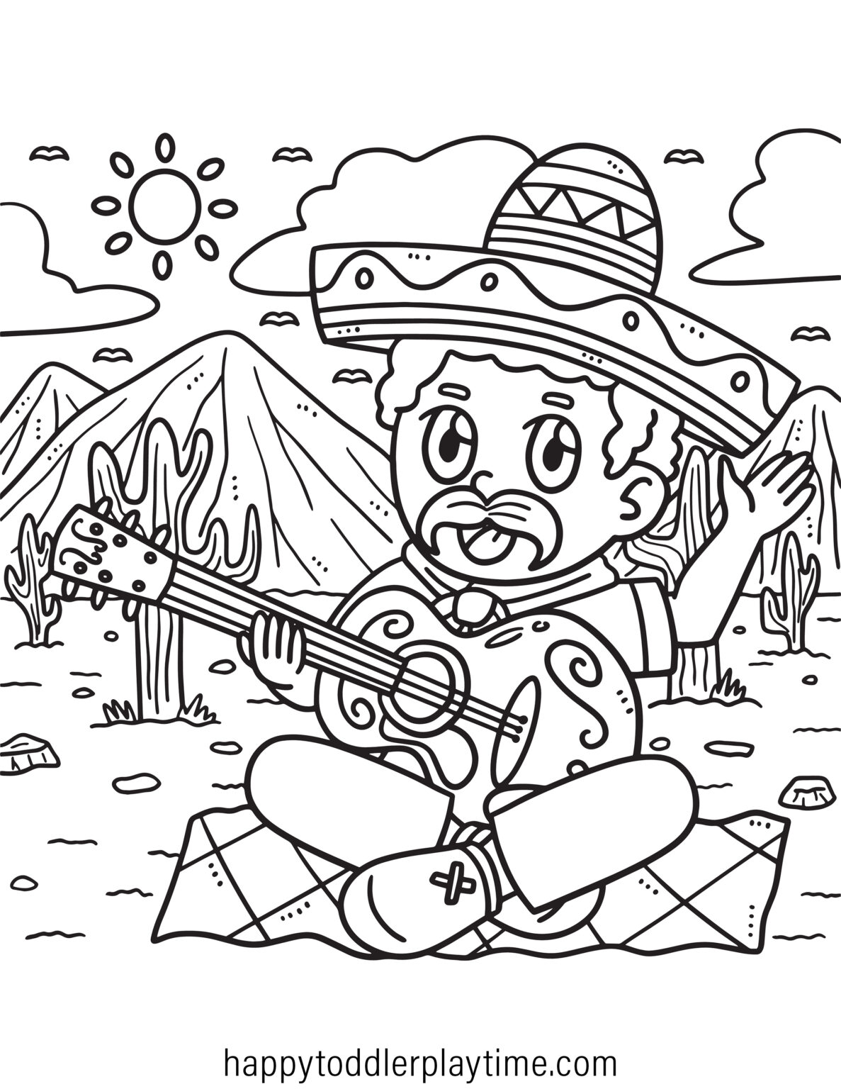 Free Cinco De Mayo Coloring Pages for Kids - Happy Toddler Playtime