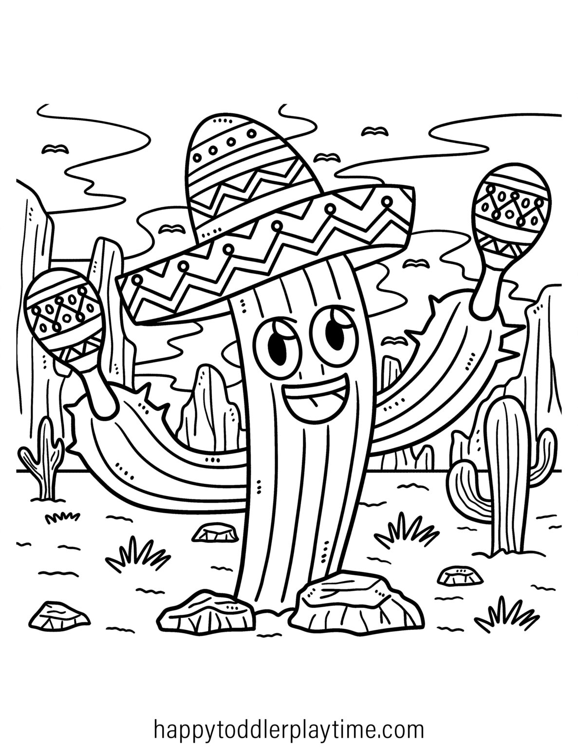 Free Cinco De Mayo Coloring Pages for Kids - Happy Toddler Playtime