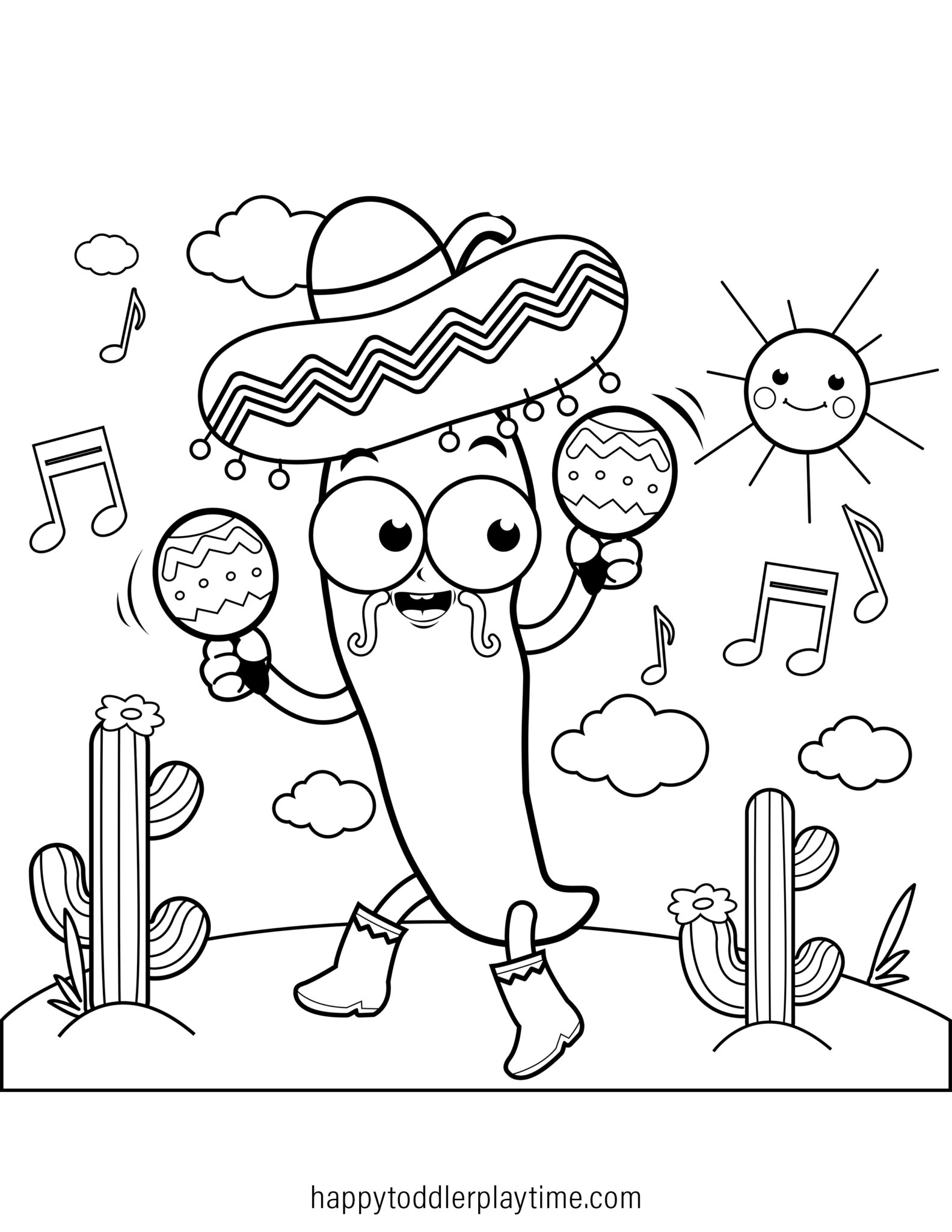 Free Cinco De Mayo Coloring Pages for Kids - Happy Toddler Playtime