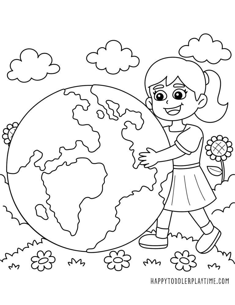 Free Earth Day Printable Coloring Pages for Kids - Happy Toddler Playtime