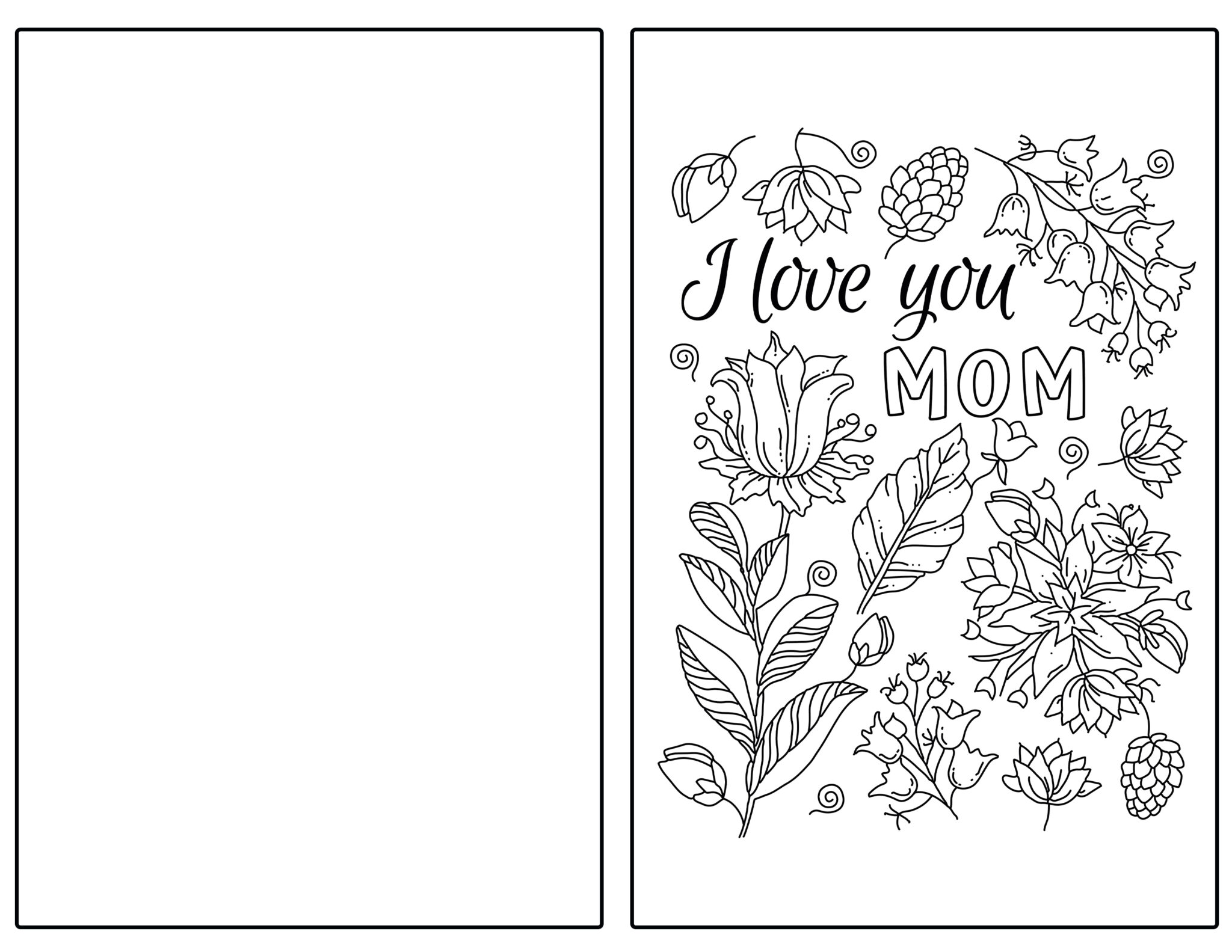 Free Printable Mother's Day Cards To Color and More For Kids - Happy ...