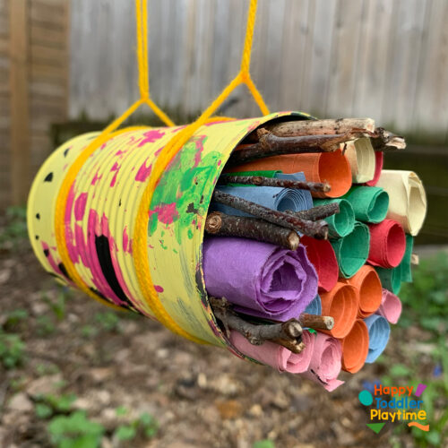 Make A Bee Hotel with Kids - Happy Toddler Playtime