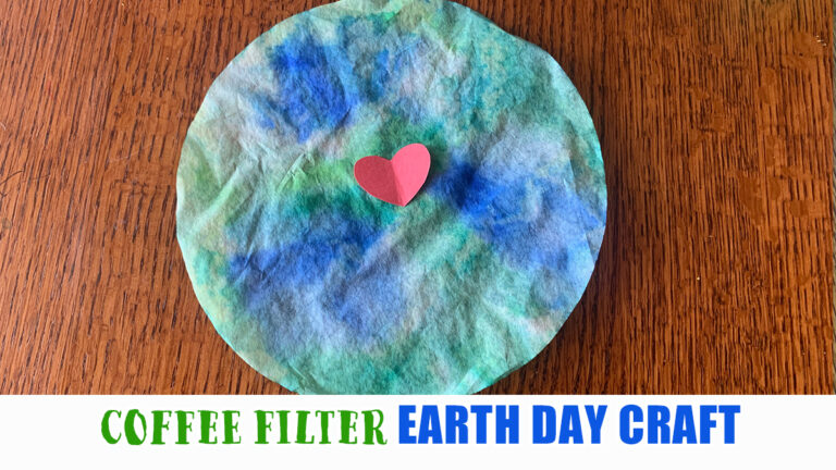 Easy Coffee Filter Earth Day Craft - Happy Toddler Playtime