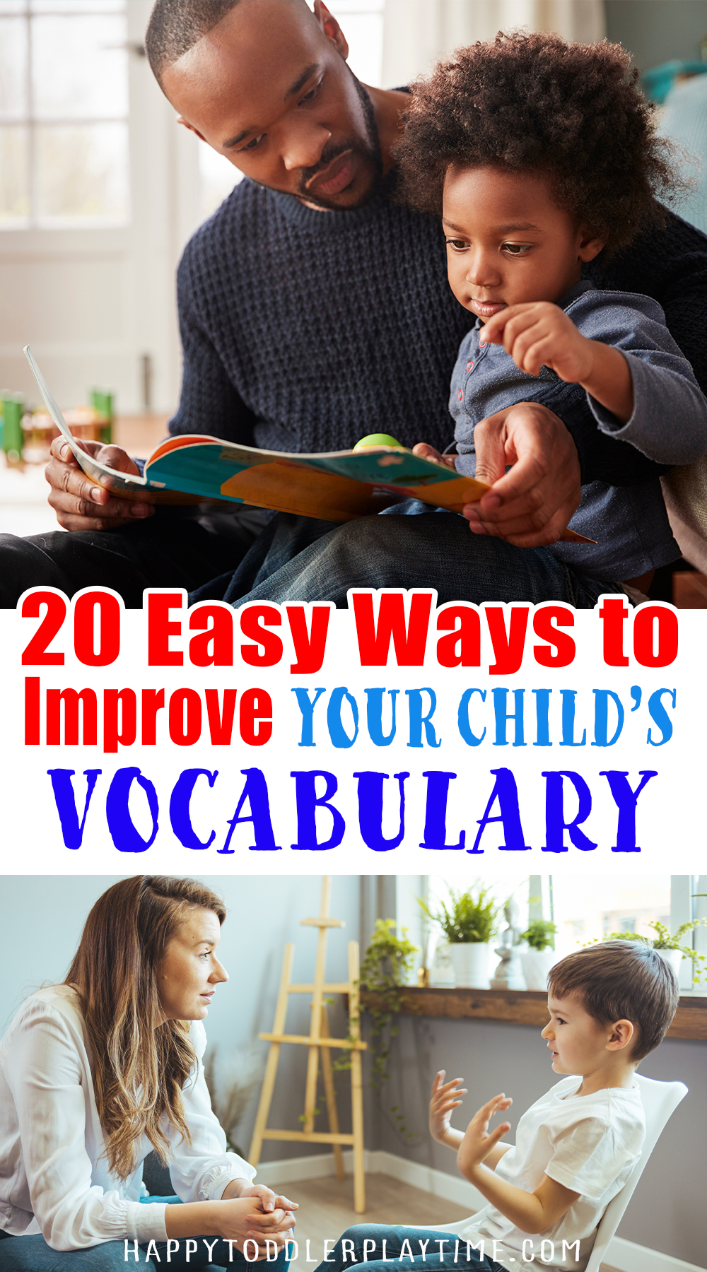 20 Easy Ways to Improve Your Child's Vocabulary - Happy Toddler Playtime