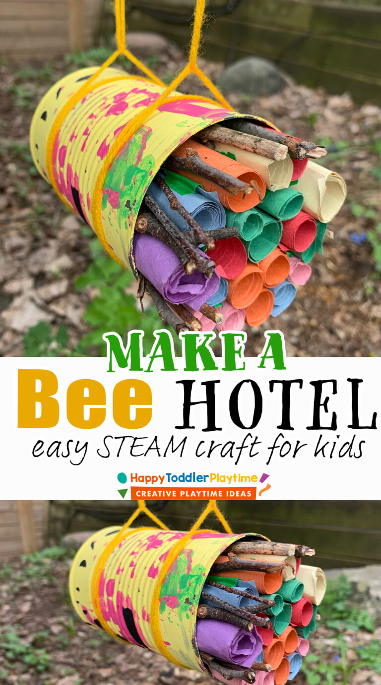 Make A Bee Hotel with Kids - Happy Toddler Playtime