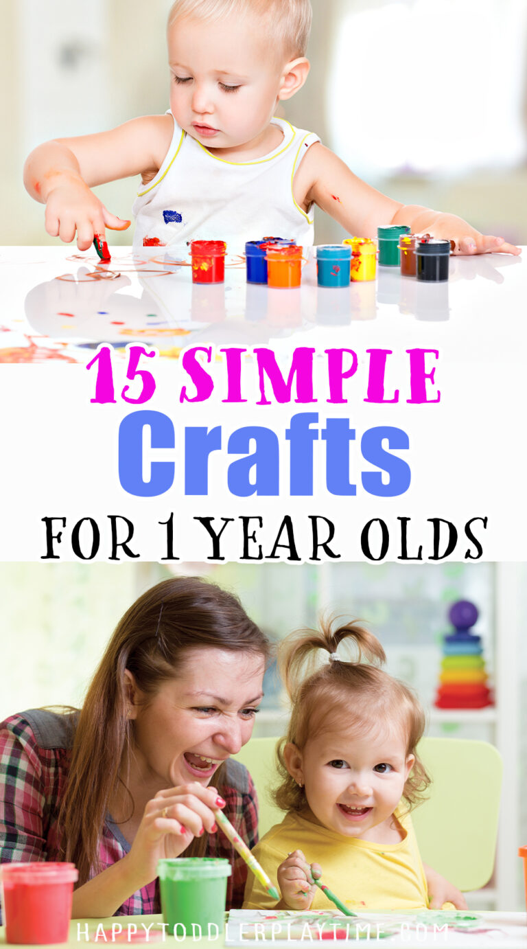 15 Super Simple Crafts for 1 Year Olds - Happy Toddler Playtime