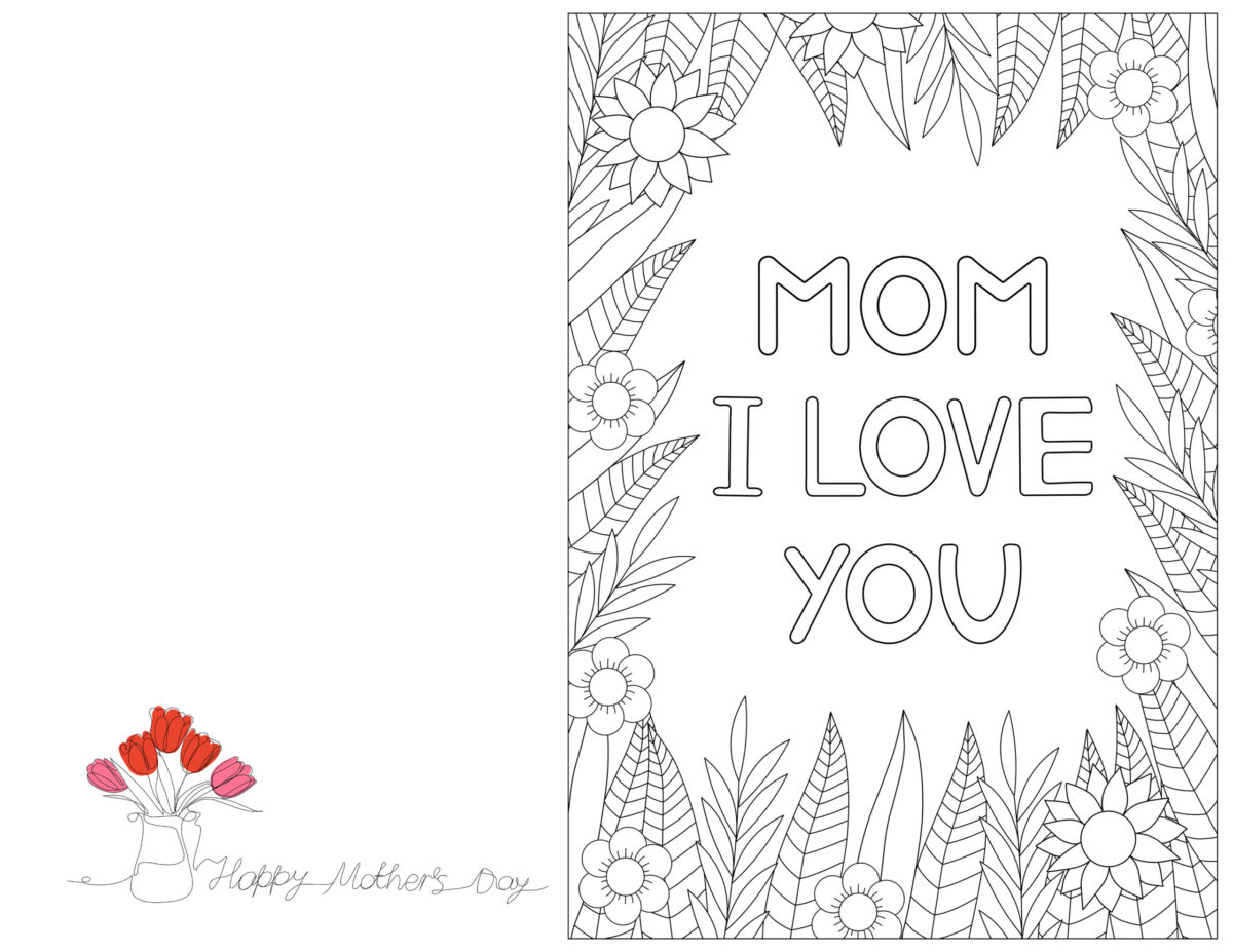 Free Printable Mother's Day Cards To Color and More For Kids - Happy ...