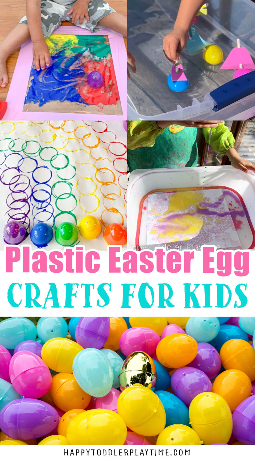 Fun Plastic Easter Egg Crafts for Kids - Happy Toddler Playtime