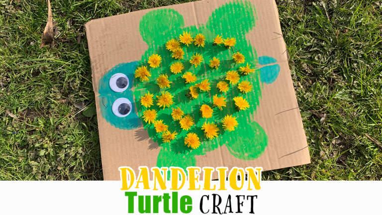 Dandelion Turtle Craft: Fine Motor Spring Craft for Kids - Happy ...