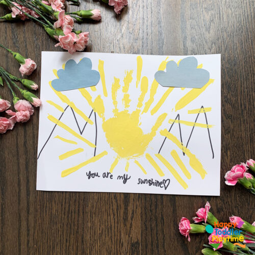 You Are My Sunshine Handprint Card for Mother's Day - Happy Toddler ...