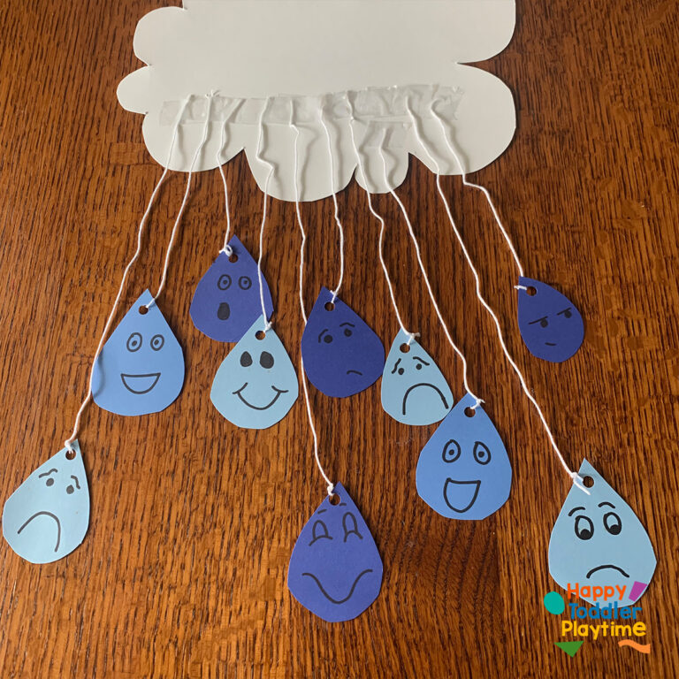 3D Rain Cloud Craft for Kids - Happy Toddler Playtime