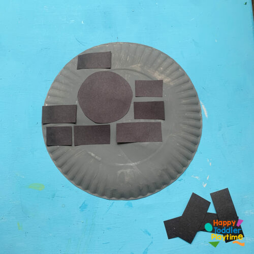 Death Star Paper Plate Craft - Happy Toddler Playtime