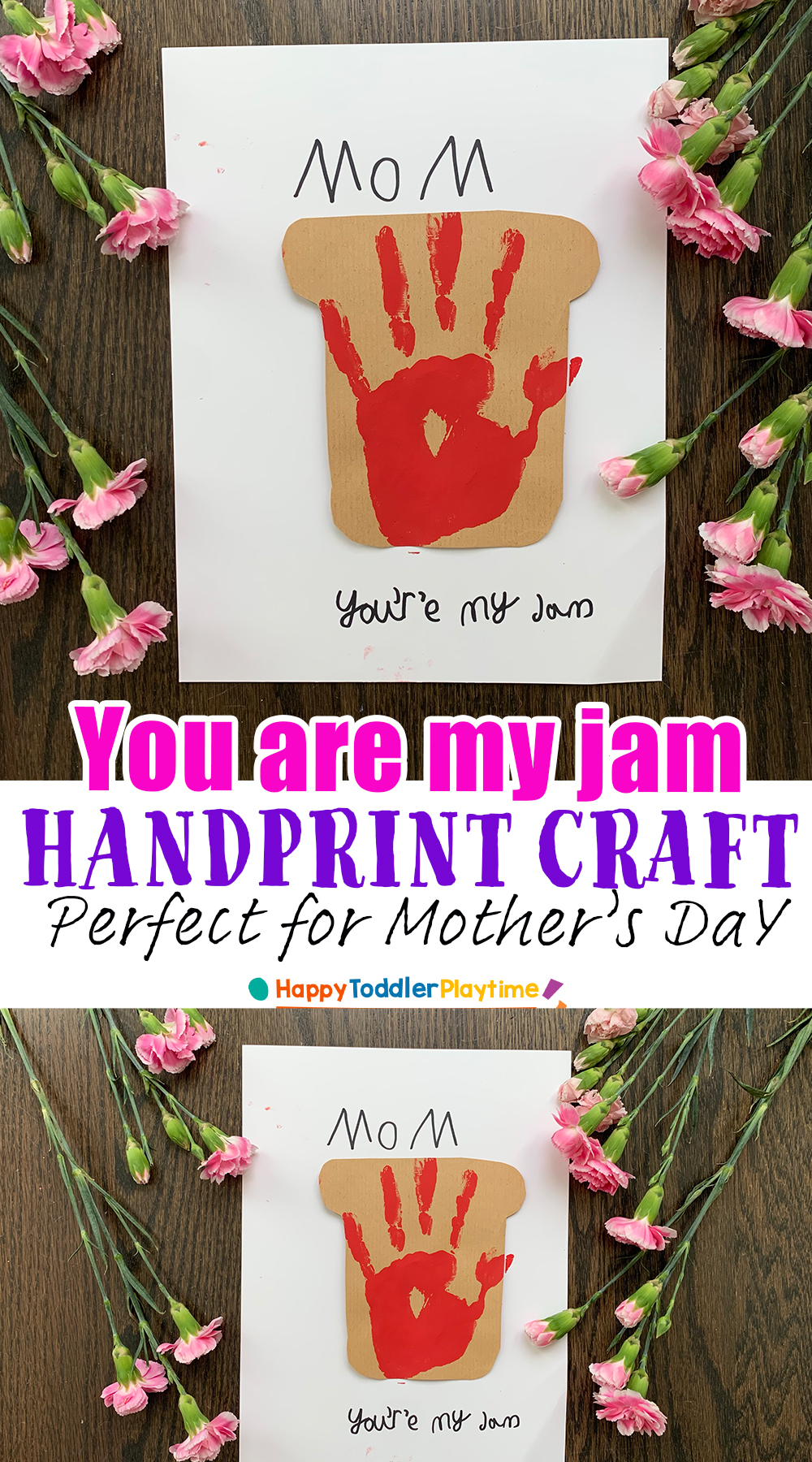 You Are My Jam Handprint Mother's Day Card - Happy Toddler Playtime