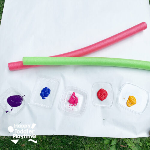 Easy Pool Noodle Painting: Process Art Activity for Summer - Happy ...