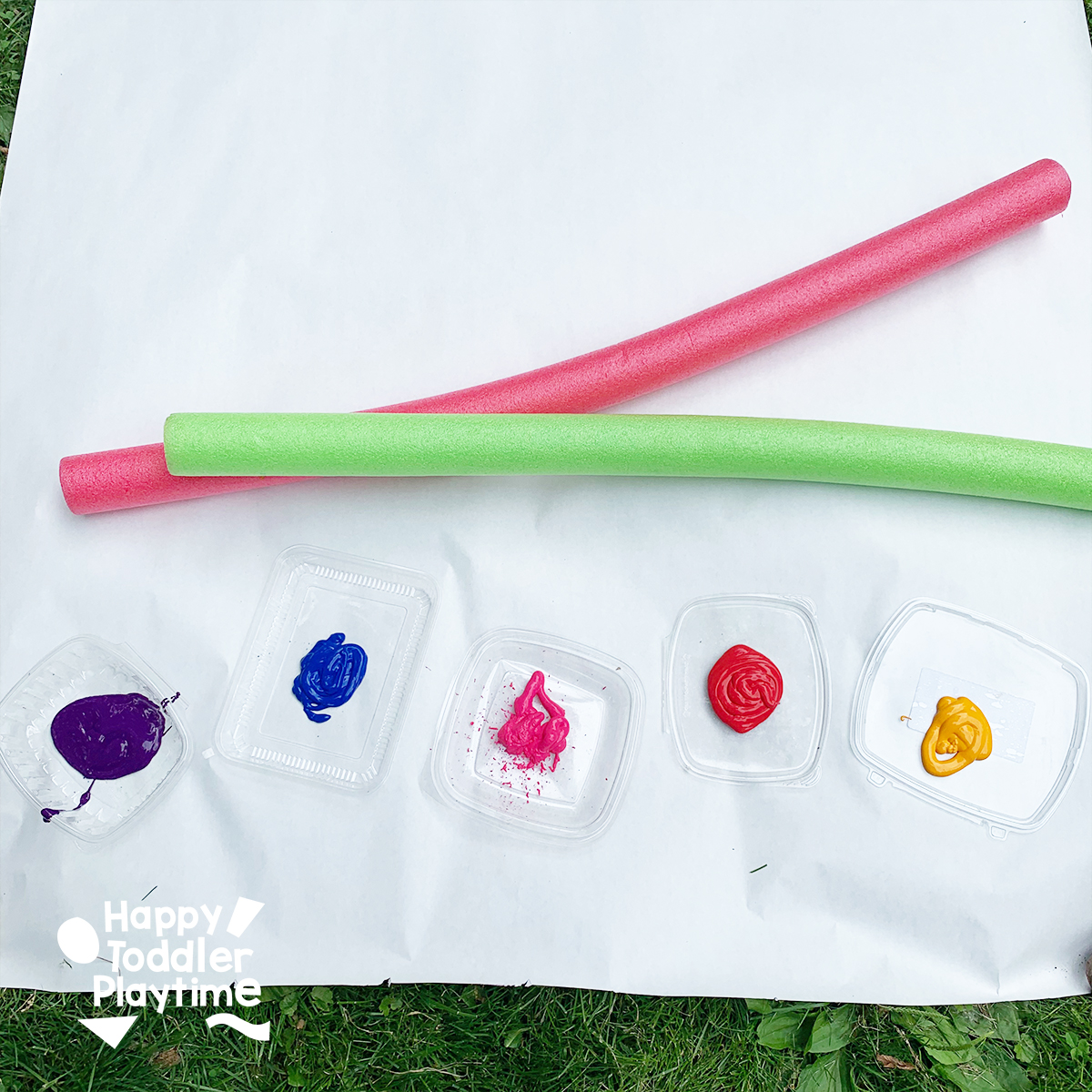 Easy Pool Noodle Painting: Process Art Activity for Summer - Happy ...