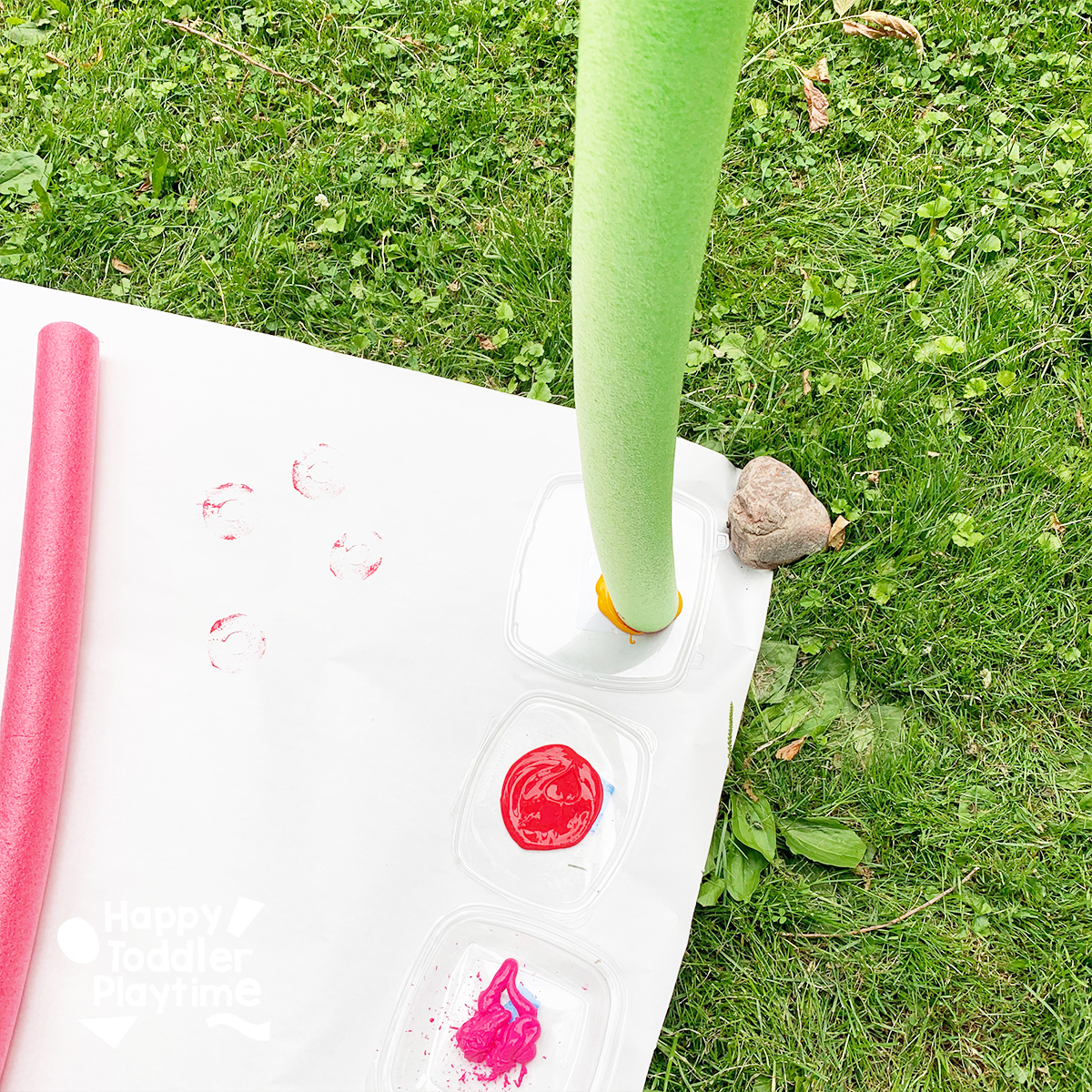 Easy Pool Noodle Painting: Process Art Activity for Summer - Happy ...
