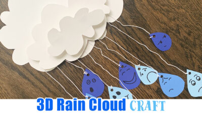 3D Rain Cloud Craft for Kids - Happy Toddler Playtime