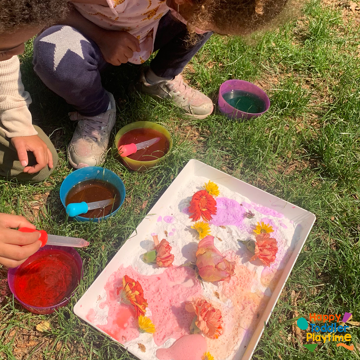 Fizzy Flowers: Easy STEM Activity - Happy Toddler Playtime
