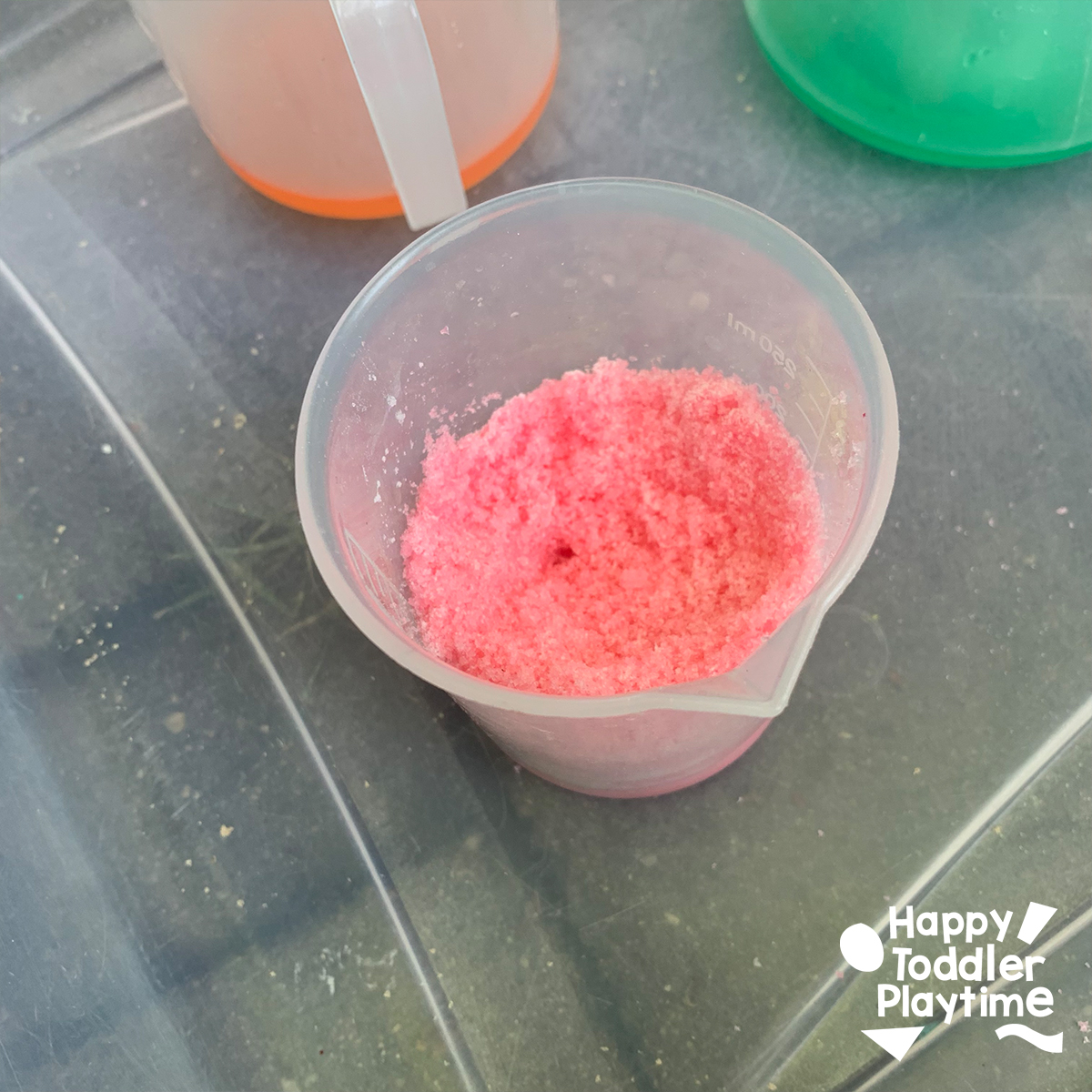 Easy Rainbow Instant Snow: STEM Sensory Activity - Happy Toddler Playtime