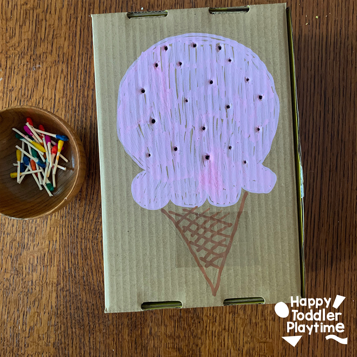 Counting Ice Cream Sprinkles Activity - Happy Toddler Playtime