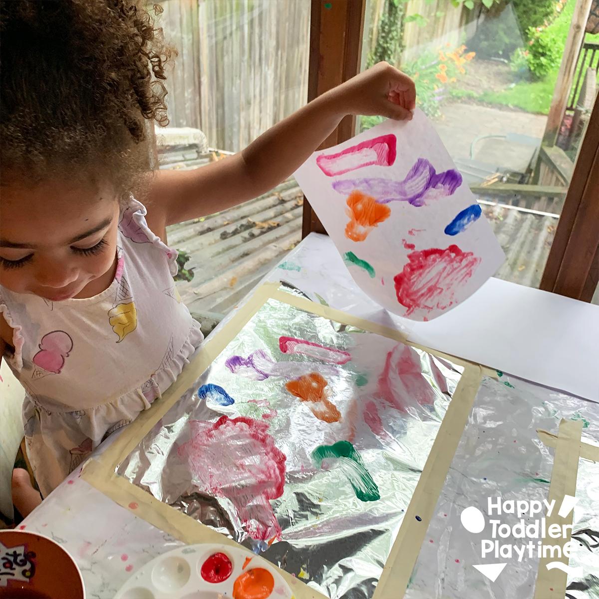 Foil Painting – Easy Process Art Activity for Kids - Happy Toddler Playtime