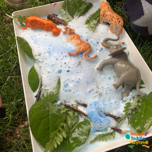 Fizzy Jungle: Easy Summer Science Activity - Happy Toddler Playtime